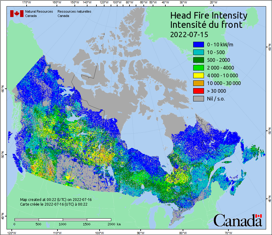 Canadian Wildland Fire Information System | Fire Behavior Maps