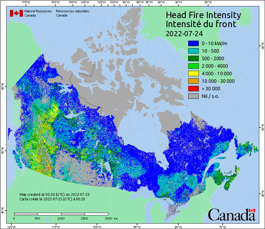 Canadian Wildland Fire Information System | Fire Behavior Maps