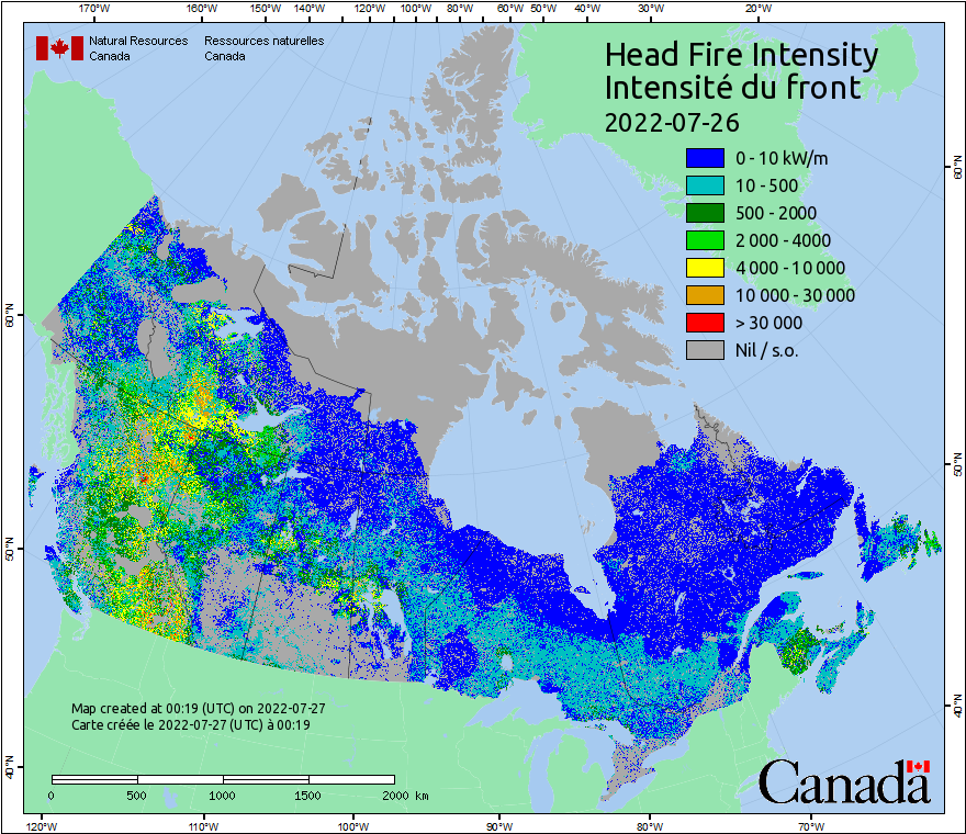 Canadian Wildland Fire Information System | Fire Behavior Maps