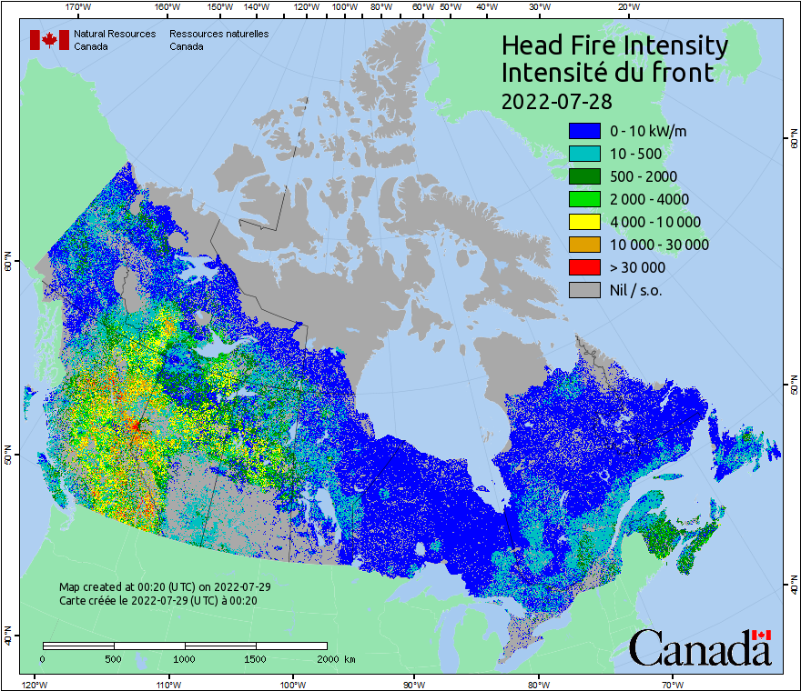 Canadian Wildland Fire Information System | Fire Behavior Maps