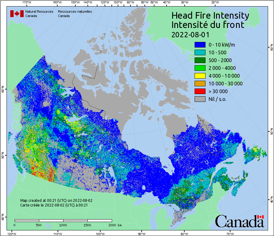 Canadian Wildland Fire Information System | Fire Behavior Maps