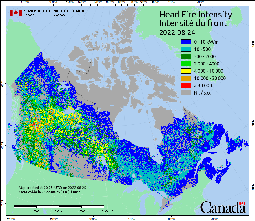 Canadian Wildland Fire Information System | Fire Behavior Maps