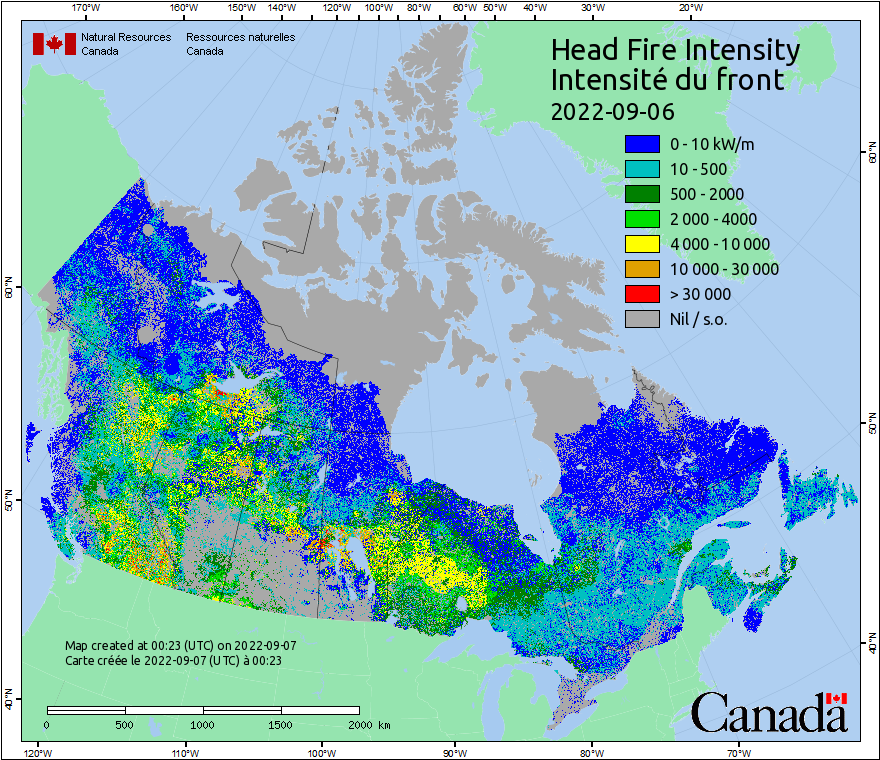 Canadian Wildland Fire Information System | Fire Behavior Maps