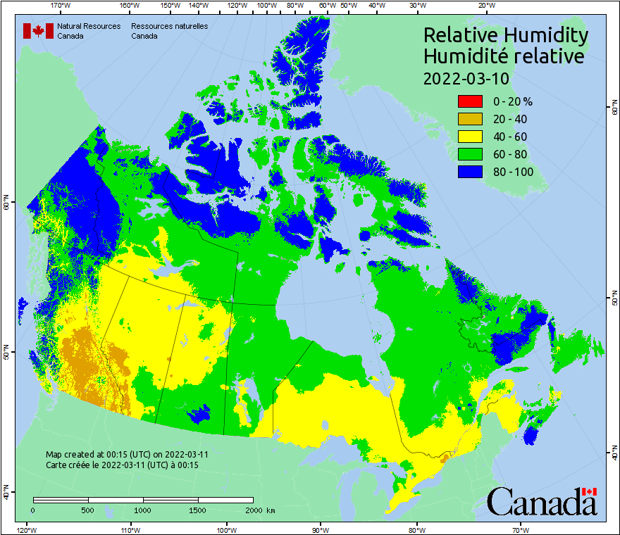 Canadian Wildland Fire Information System | Weather Maps
