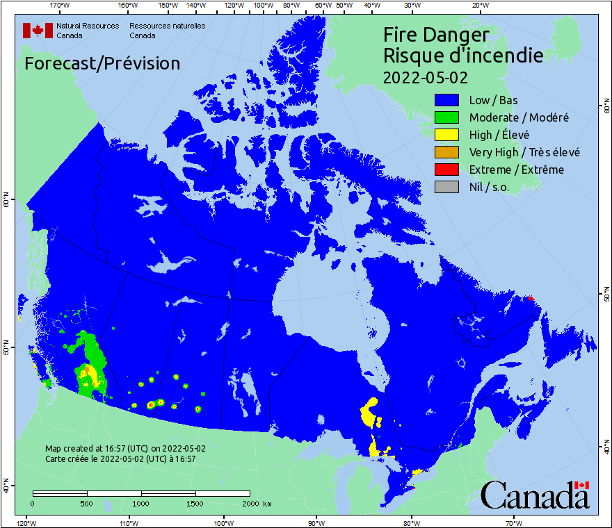 Canadian Wildland Fire Information System | Fire Weather Maps