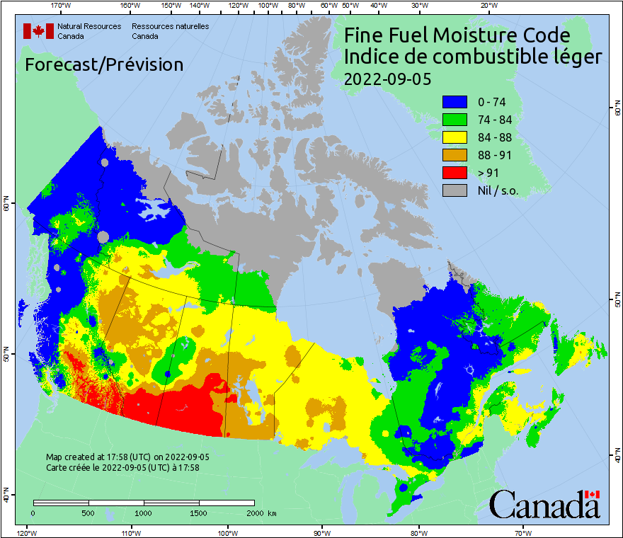 Canadian Wildland Fire Information System | Fire Weather Maps