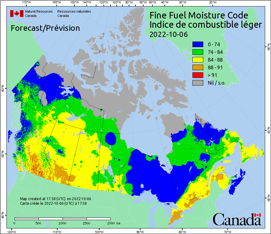 Canadian Wildland Fire Information System | Fire Weather Maps