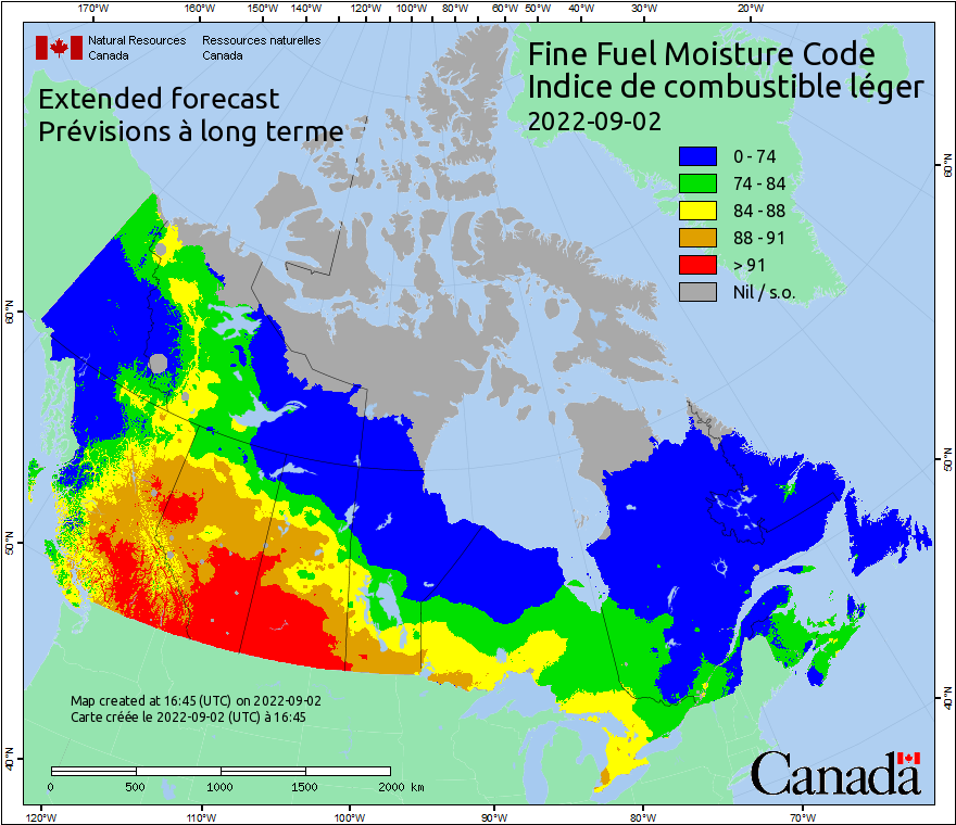 Canadian Wildland Fire Information System | Fire Weather Maps