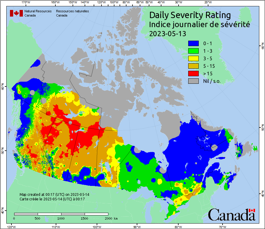 Canadian Wildland Fire Information System | Fire Weather Maps