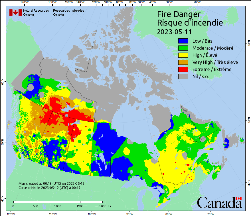 Canadian Wildland Fire Information System | Fire Weather Maps