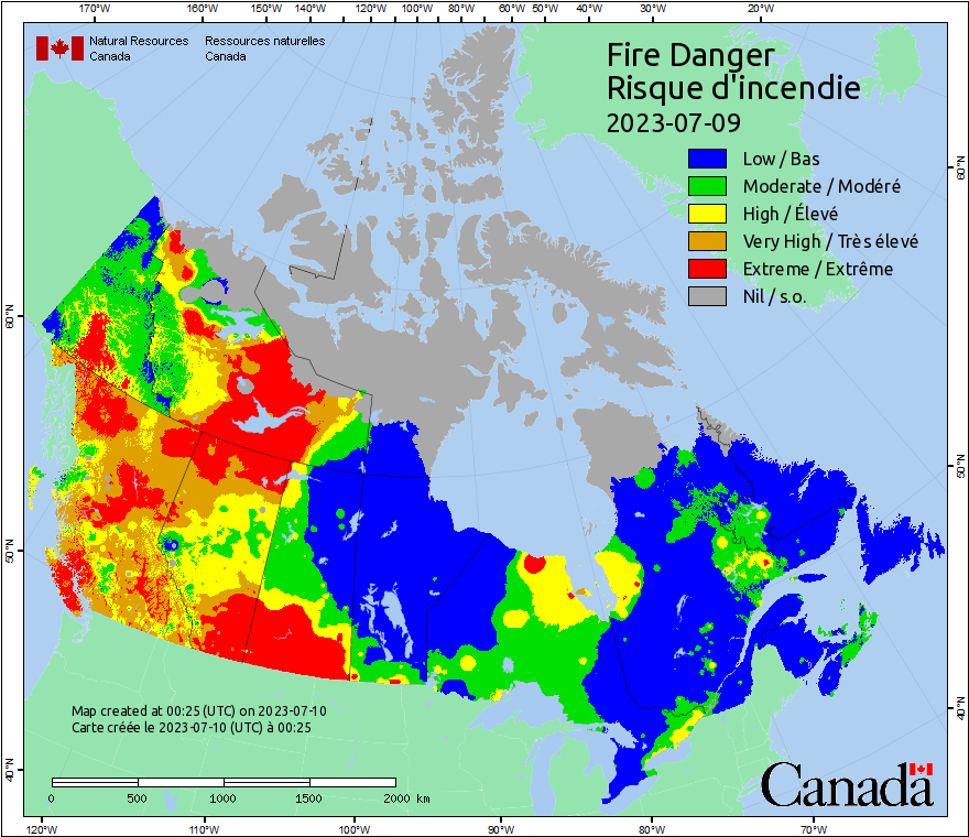Canadian Wildland Fire Information System | Fire Weather Maps