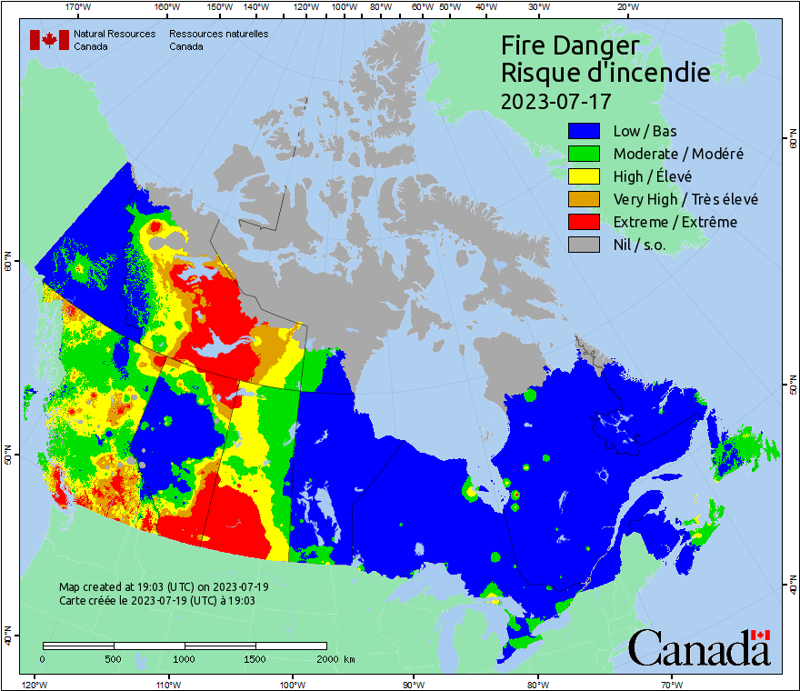 Canadian Wildland Fire Information System | Fire Weather Maps
