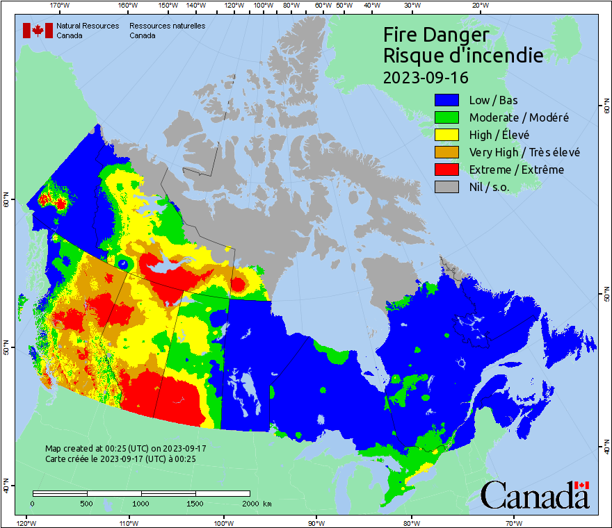 Canadian Wildland Fire Information System | Fire Weather Maps