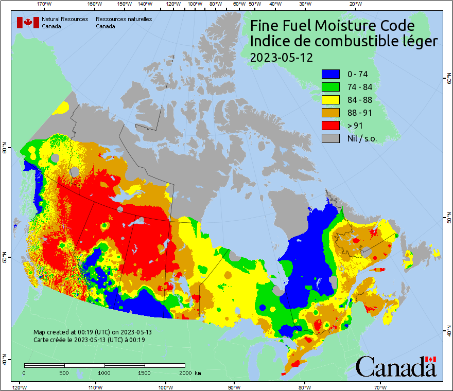 Canadian Wildland Fire Information System | Fire Weather Maps