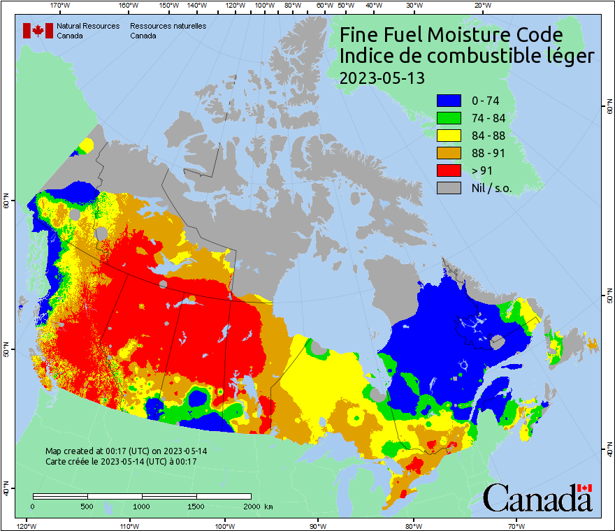 Canadian Wildland Fire Information System | Fire Weather Maps