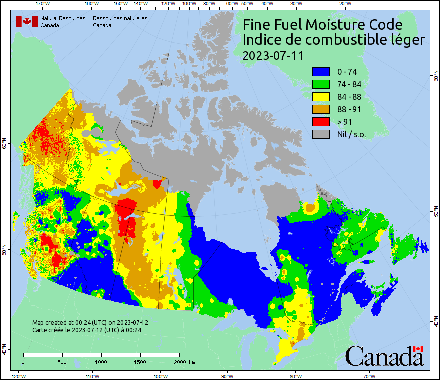 Canadian Wildland Fire Information System | Fire Weather Maps