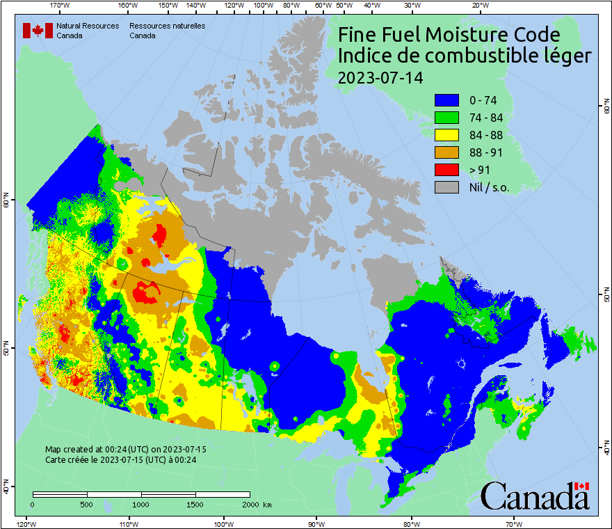 Canadian Wildland Fire Information System | Fire Weather Maps