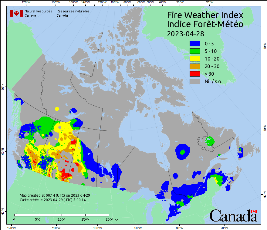 Canadian Wildland Fire Information System | Fire Weather Maps