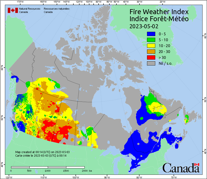 Canadian Wildland Fire Information System | Fire Weather Maps