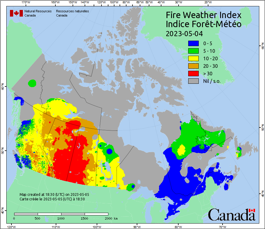 Canadian Wildland Fire Information System | Fire Weather Maps