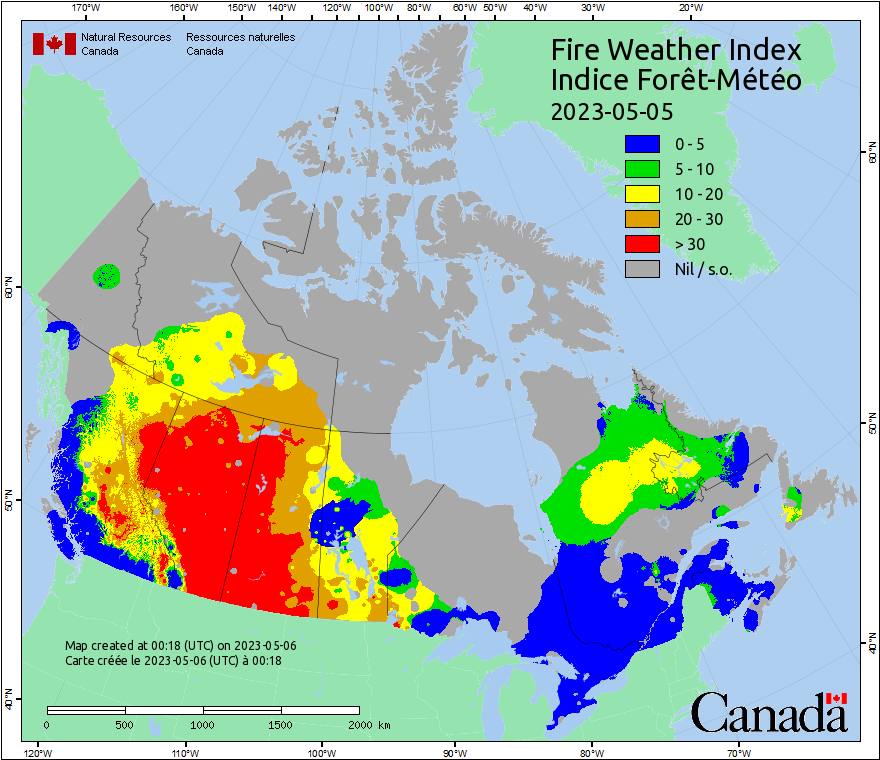 Canadian Wildland Fire Information System | Fire Weather Maps