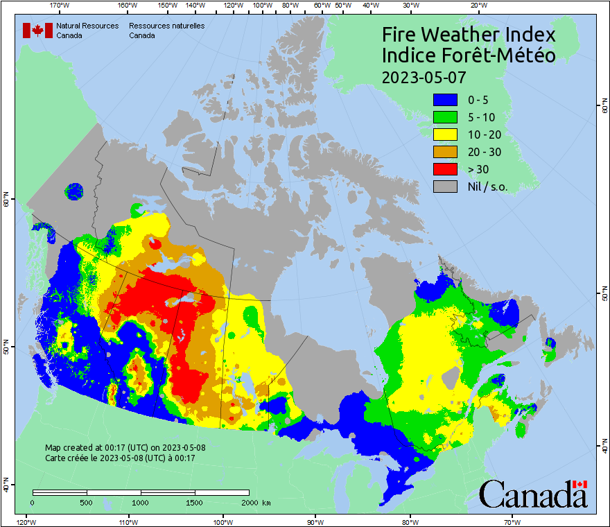 Canadian Wildland Fire Information System | Fire Weather Maps