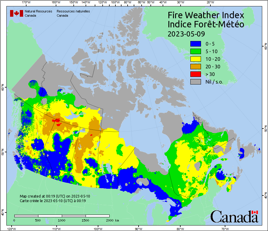 Canadian Wildland Fire Information System | Fire Weather Maps