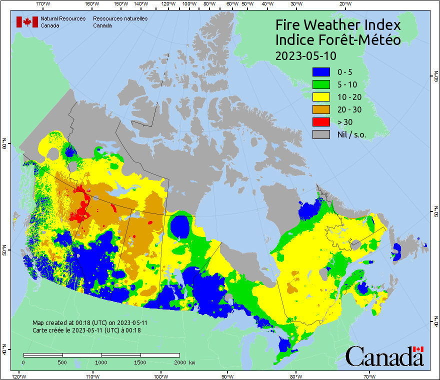 Canadian Wildland Fire Information System | Fire Weather Maps