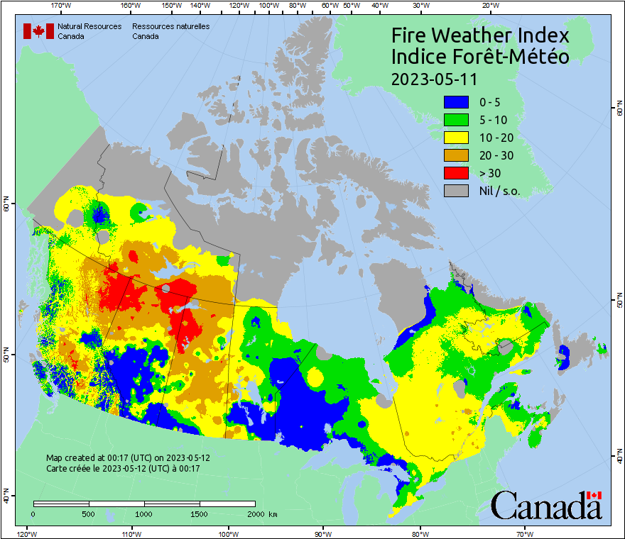 Canadian Wildland Fire Information System | Fire Weather Maps