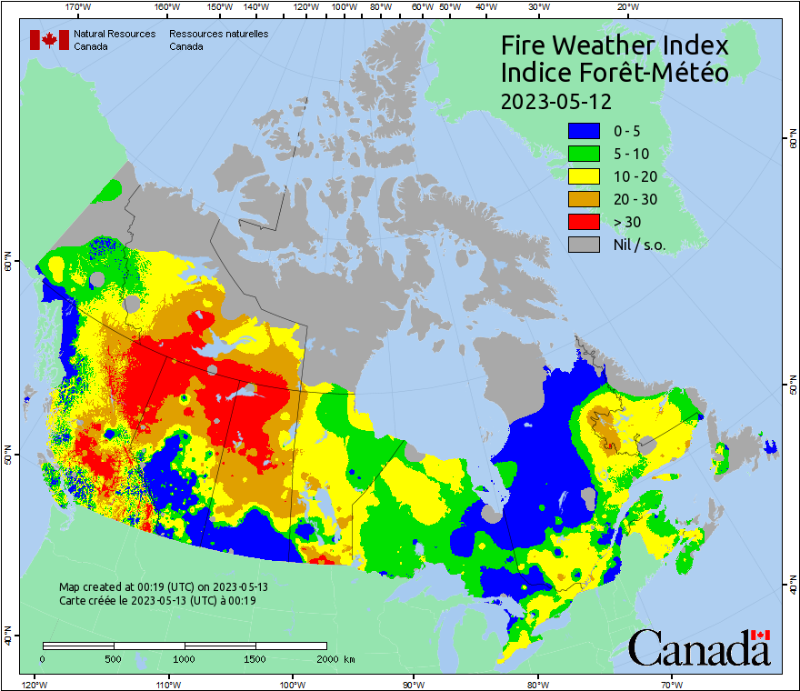 Canadian Wildland Fire Information System | Fire Weather Maps