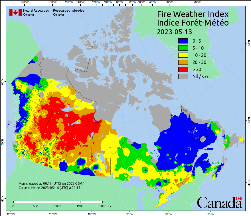 Canadian Wildland Fire Information System | Fire Weather Maps
