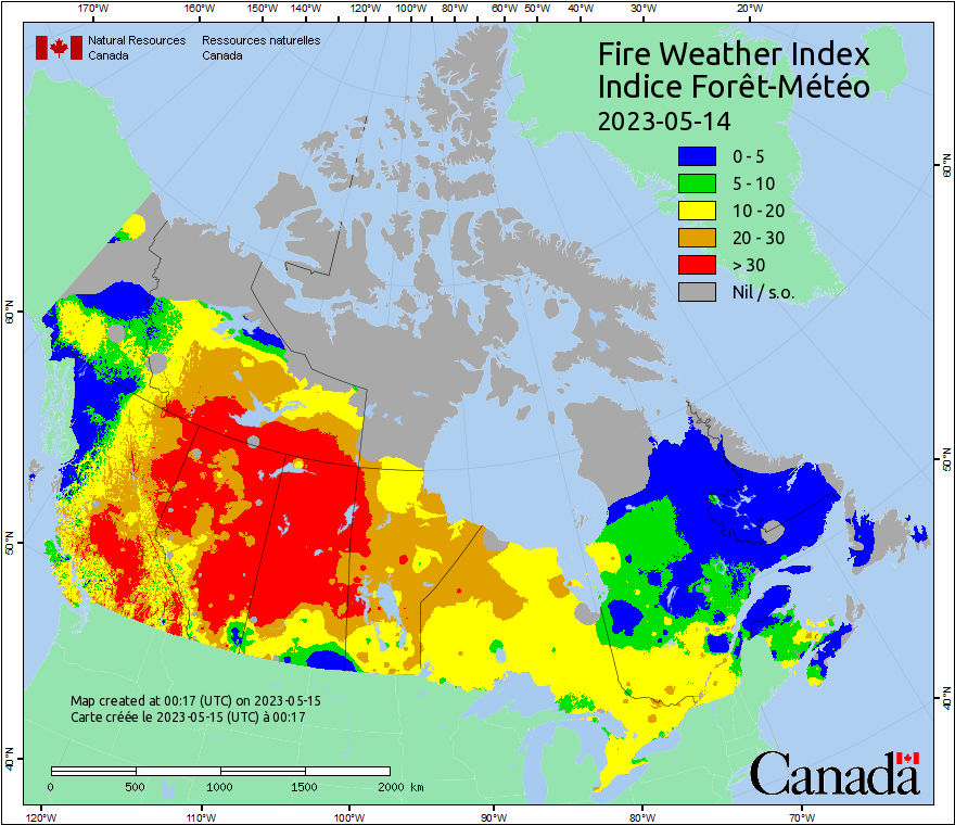 Canadian Wildland Fire Information System | Fire Weather Maps