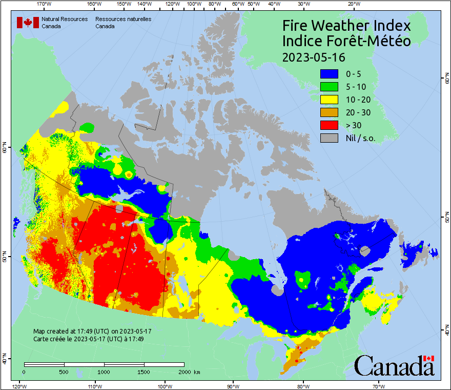 Canadian Wildland Fire Information System | Fire Weather Maps