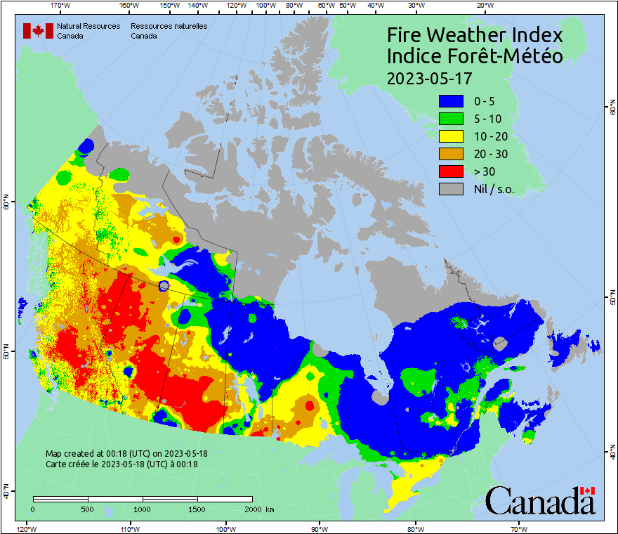 Canadian Wildland Fire Information System | Fire Weather Maps