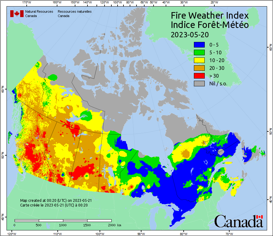 Canadian Wildland Fire Information System | Fire Weather Maps
