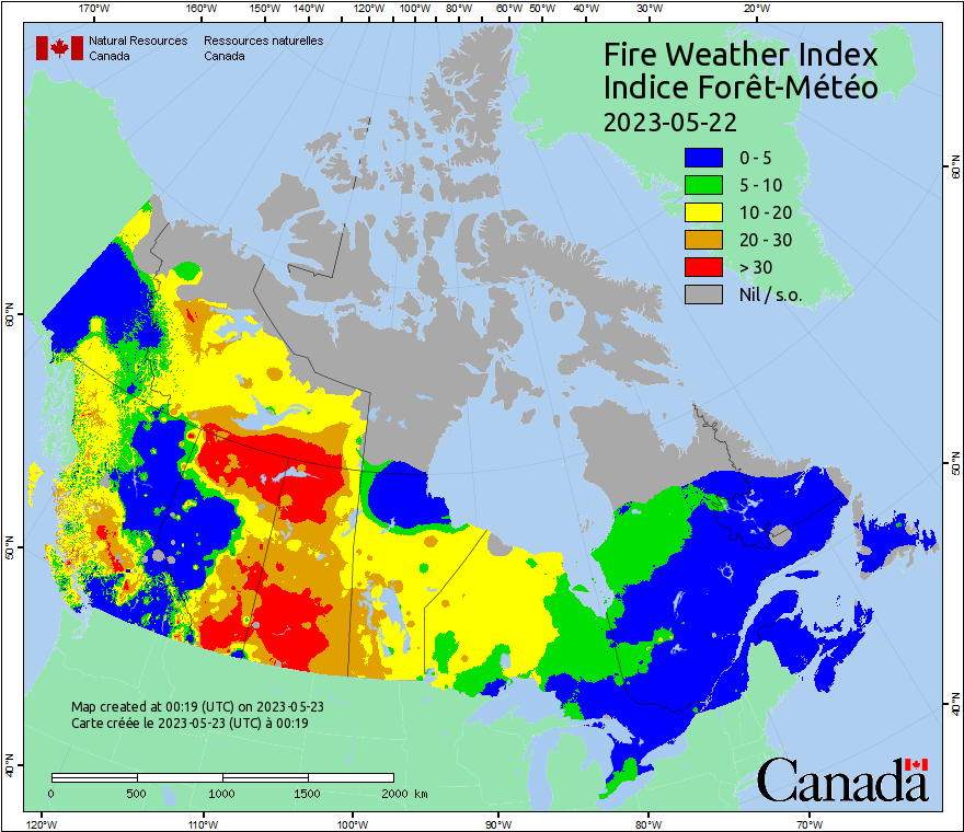 Canadian Wildland Fire Information System | Fire Weather Maps