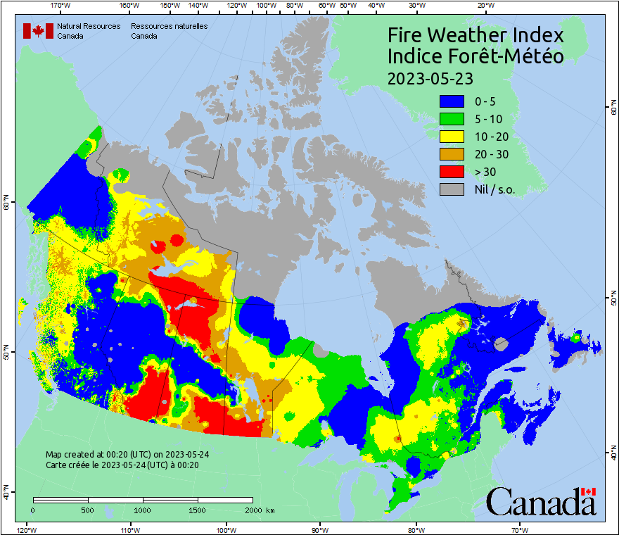 Canadian Wildland Fire Information System | Fire Weather Maps