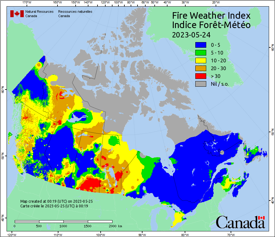 Canadian Wildland Fire Information System | Fire Weather Maps