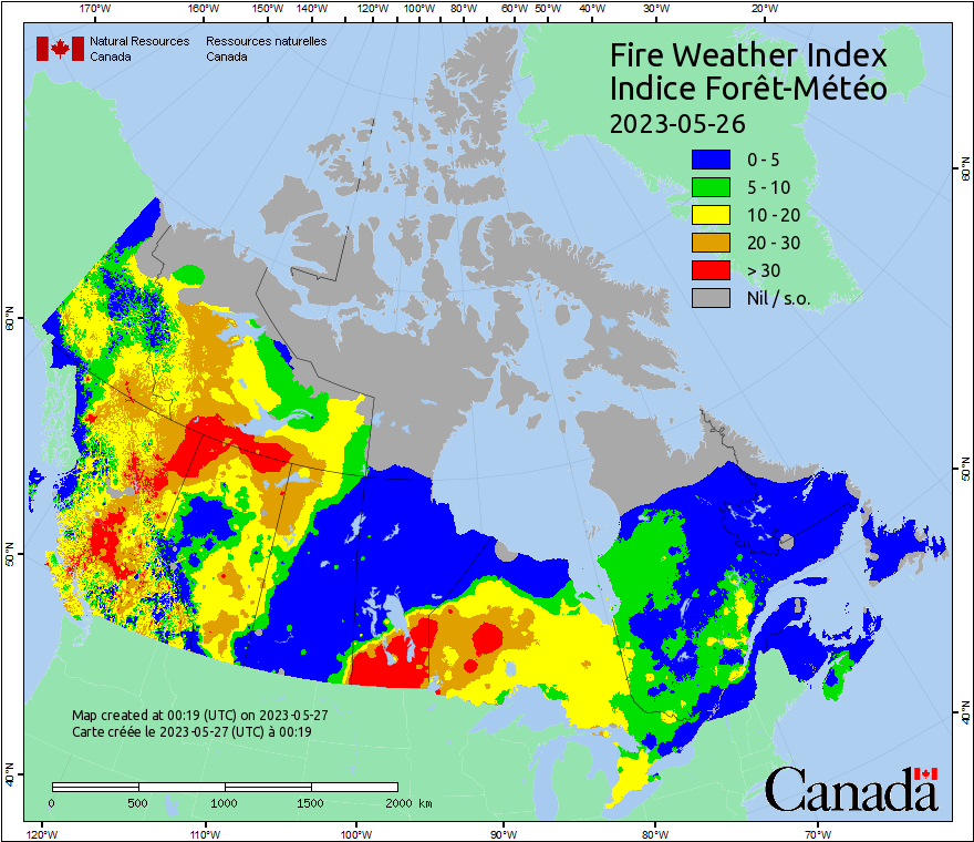 Canadian Wildland Fire Information System | Fire Weather Maps
