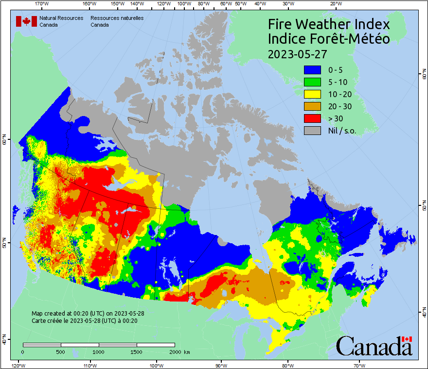 Canadian Wildland Fire Information System | Fire Weather Maps