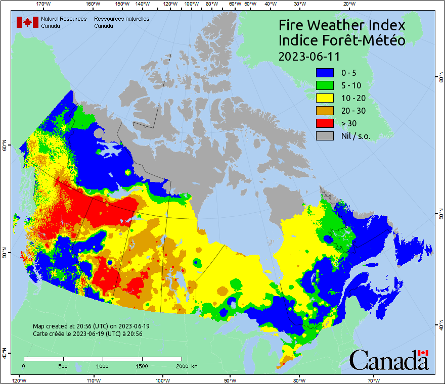 Canadian Wildland Fire Information System | Fire Weather Maps