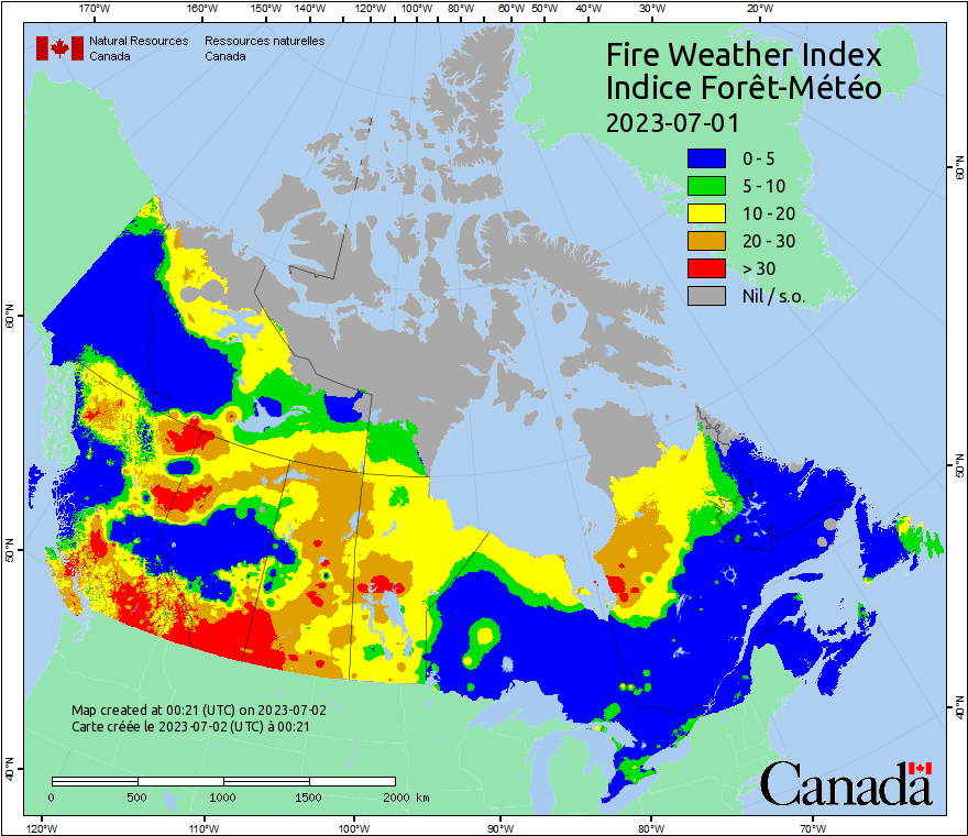 Canadian Wildland Fire Information System | Fire Weather Maps