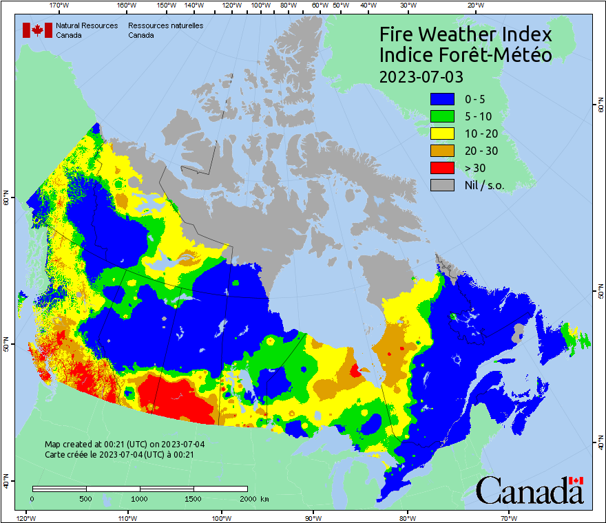 Canadian Wildland Fire Information System | Fire Weather Maps