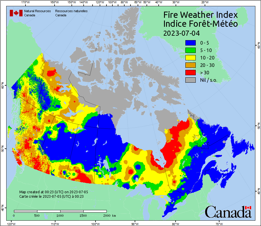 Canadian Wildland Fire Information System | Fire Weather Maps