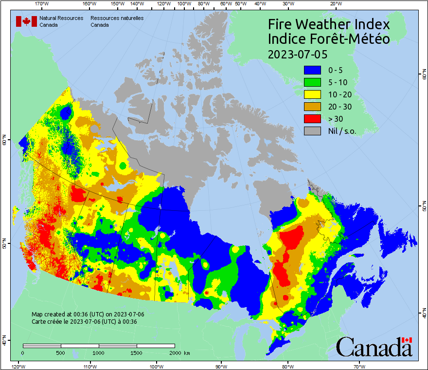 Canadian Wildland Fire Information System | Fire Weather Maps