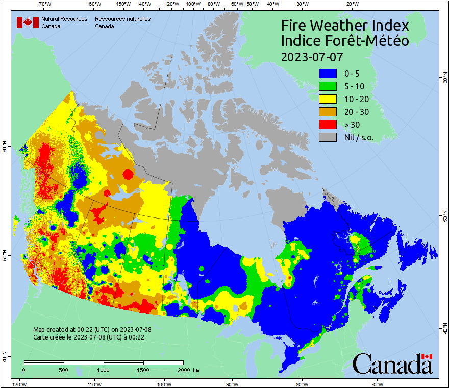 Canadian Wildland Fire Information System | Fire Weather Maps