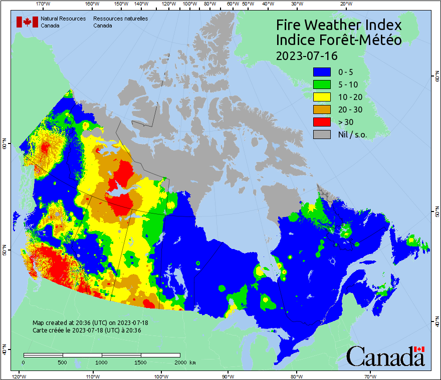 Canadian Wildland Fire Information System | Fire Weather Maps