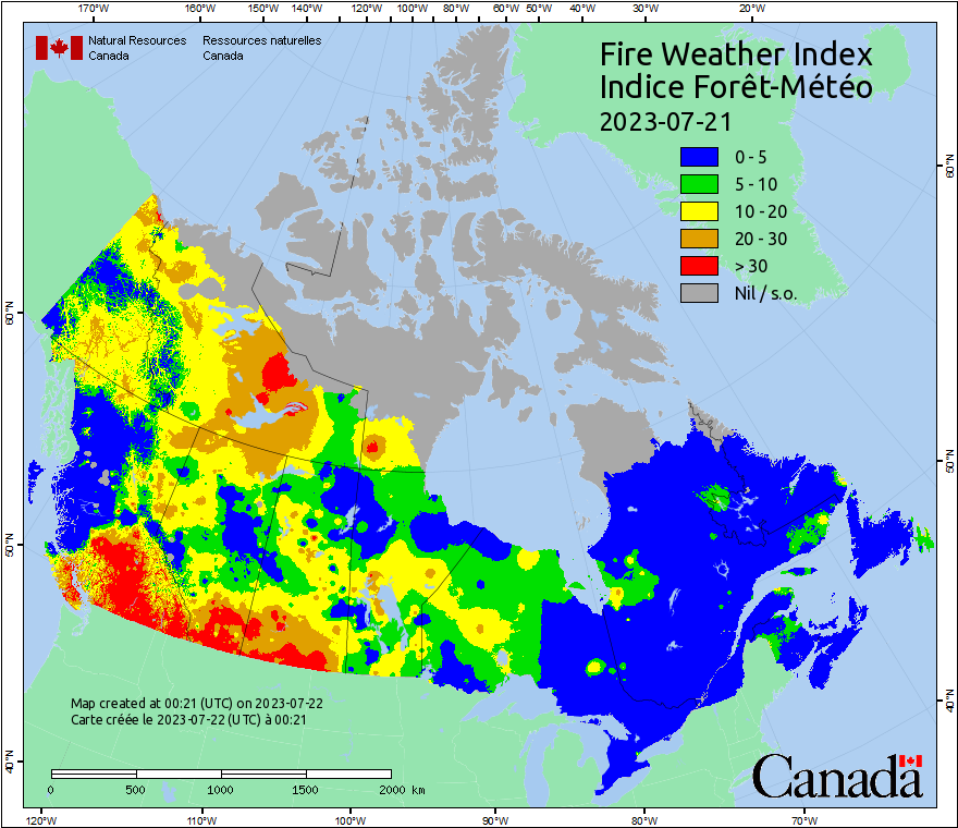 Canadian Wildland Fire Information System | Fire Weather Maps
