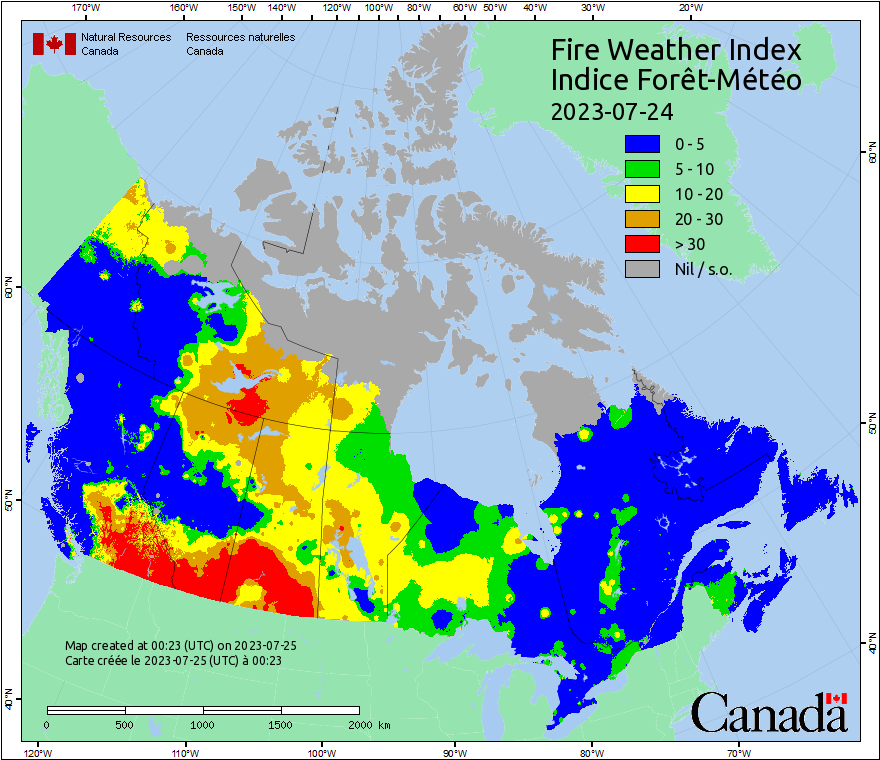 Canadian Wildland Fire Information System | Fire Weather Maps
