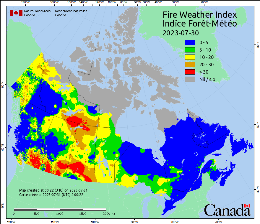 Canadian Wildland Fire Information System | Fire Weather Maps